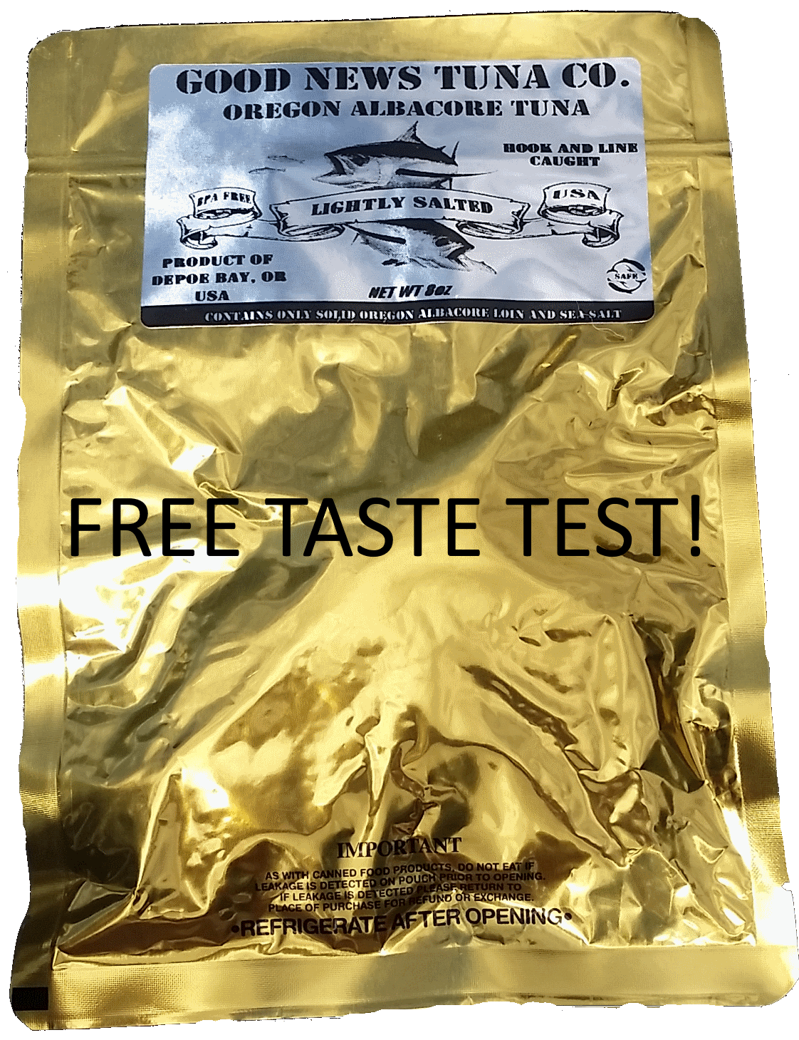 GOOD NEWS TUNA Canned Albacore Tuna Fish organic wild natural pouch